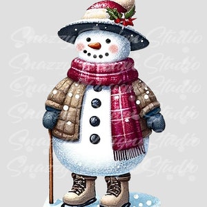 Cute Snowman Clipart, Snowmen Clipart, Snowman PNG, Christmas Clipart ...