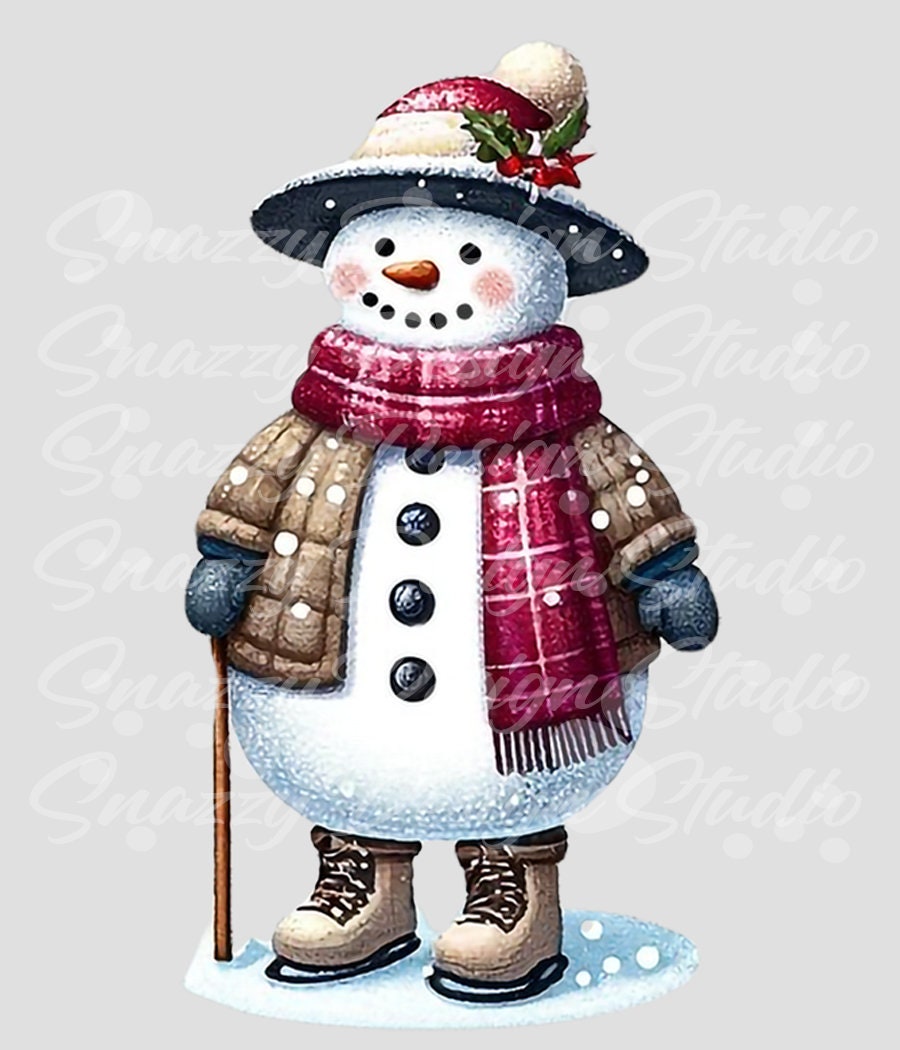 Cute Snowman Clipart, Snowmen Clipart, Snowman PNG, Christmas Clipart ...