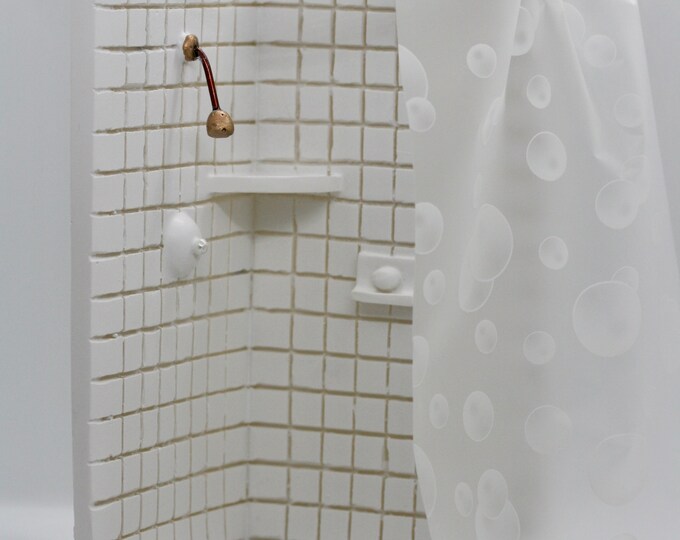 Dollhouse Miniature One Inch Scale 1:12 Corner Shower - Etsy