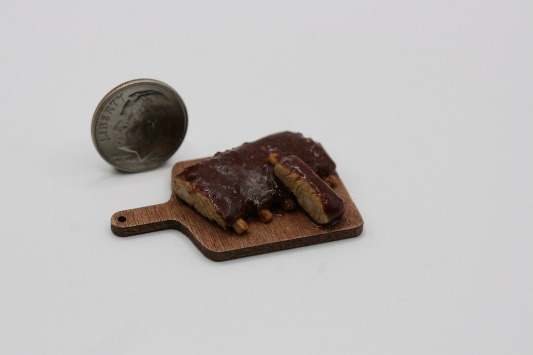 Dollhouse Miniature One Inch Scale 1:12 Rib Platter by ...