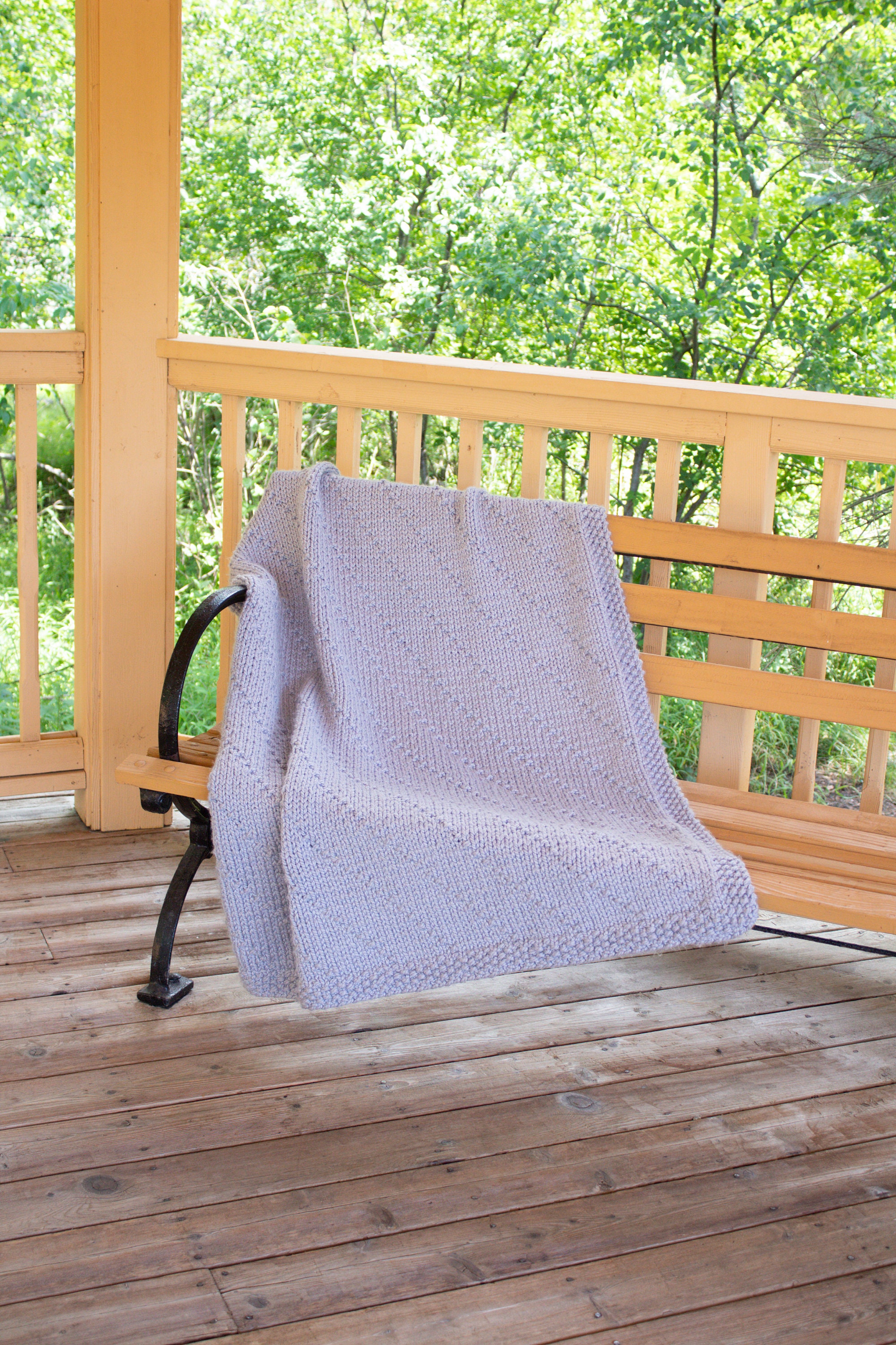 Friday Night Lights Blanket (PATTERN ONLY // Knit Blanket Pattern ...