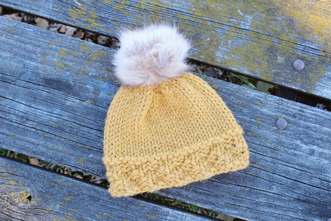 The Honey Drop Hat (PATTERN ONLY // Knit Hat Pattern // Toboggan Hat ...
