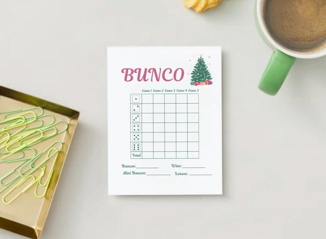 Christmas Bunco Sheet | Christmas Tree - Etsy