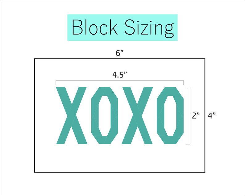XOXO Block Pattern Postcard Series - Etsy