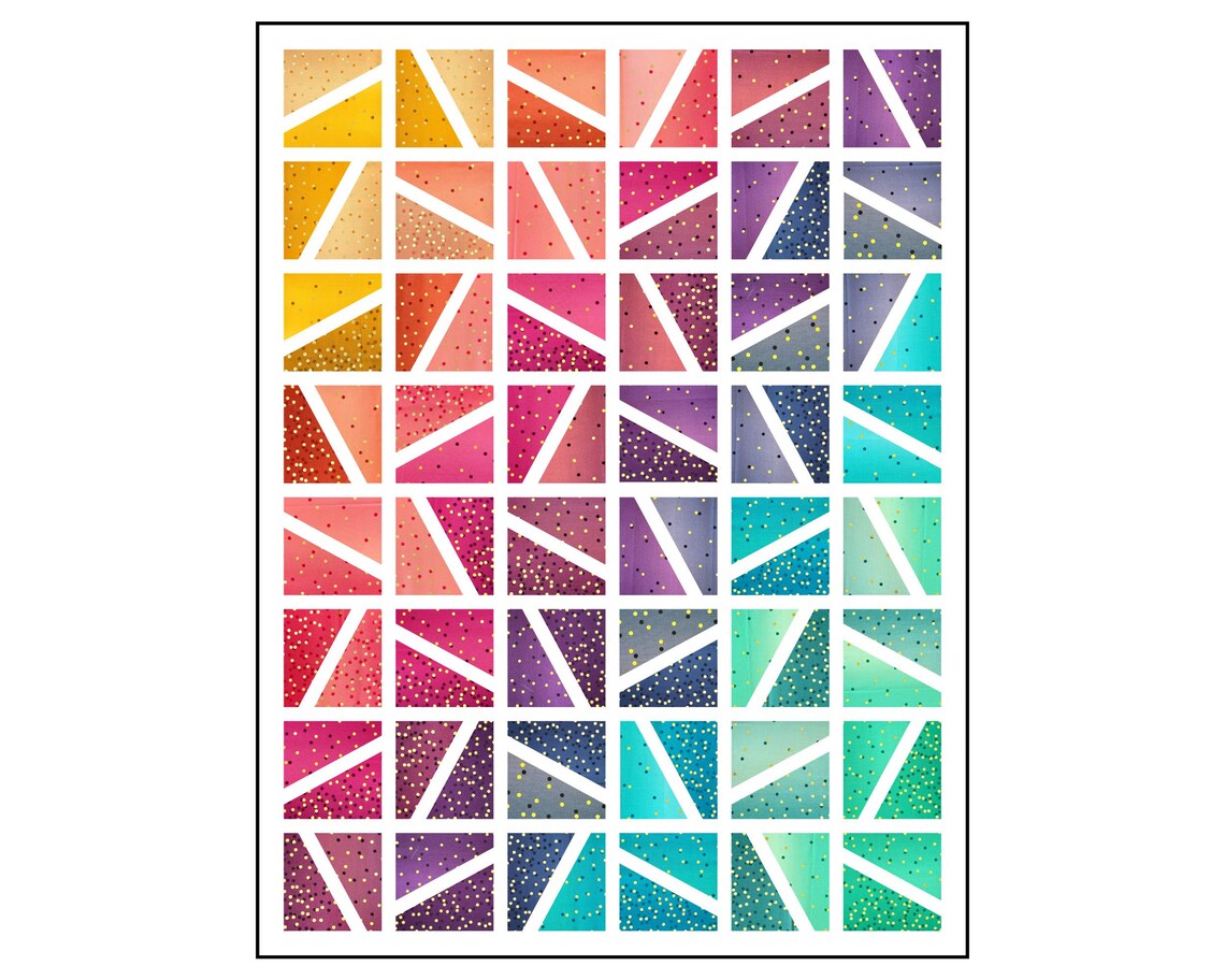 Color Jolt Quilt Pattern | Etsy India