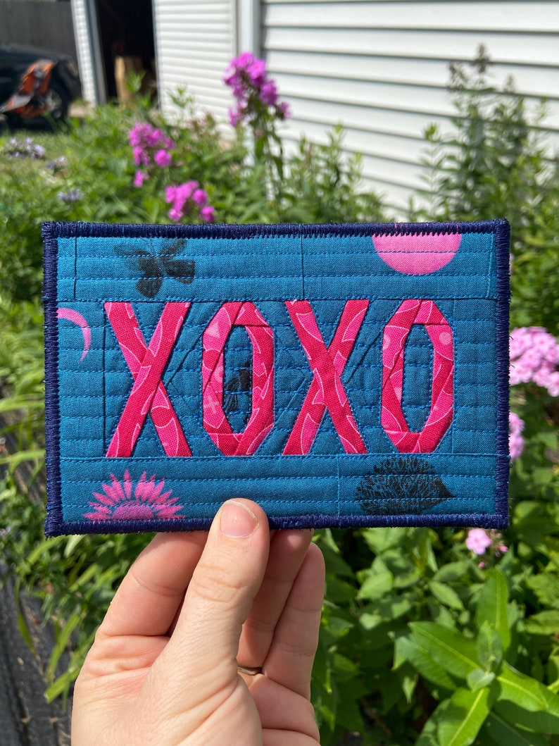 XOXO Block Pattern Postcard Series | Etsy