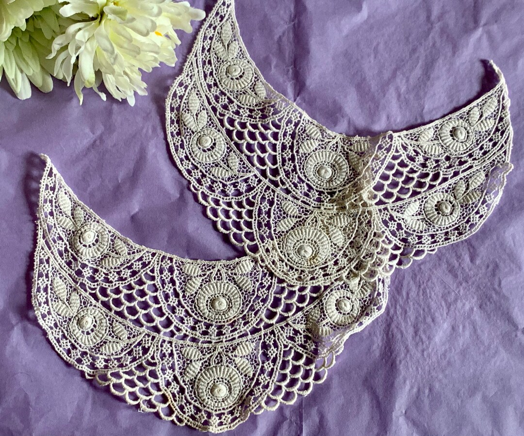 Two French Antique Hand Made Lace Pieces - 1900s Exquisite Lace ...