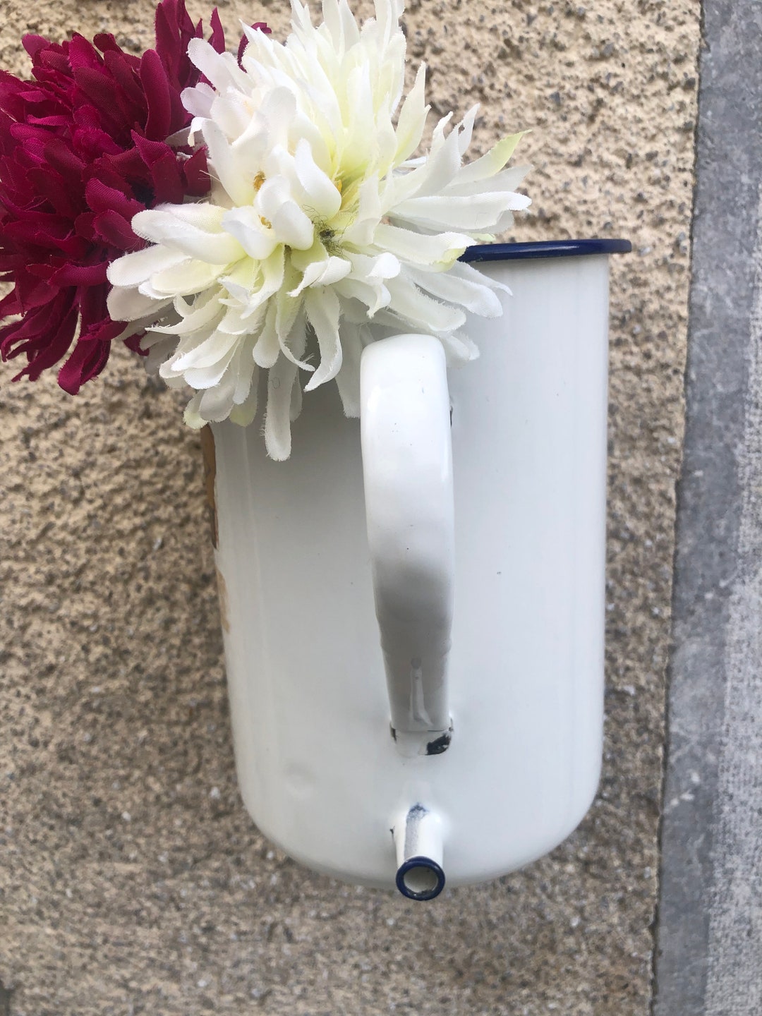 French Vintage Enamelled Irrigator/recipient / in Classic Blue and ...