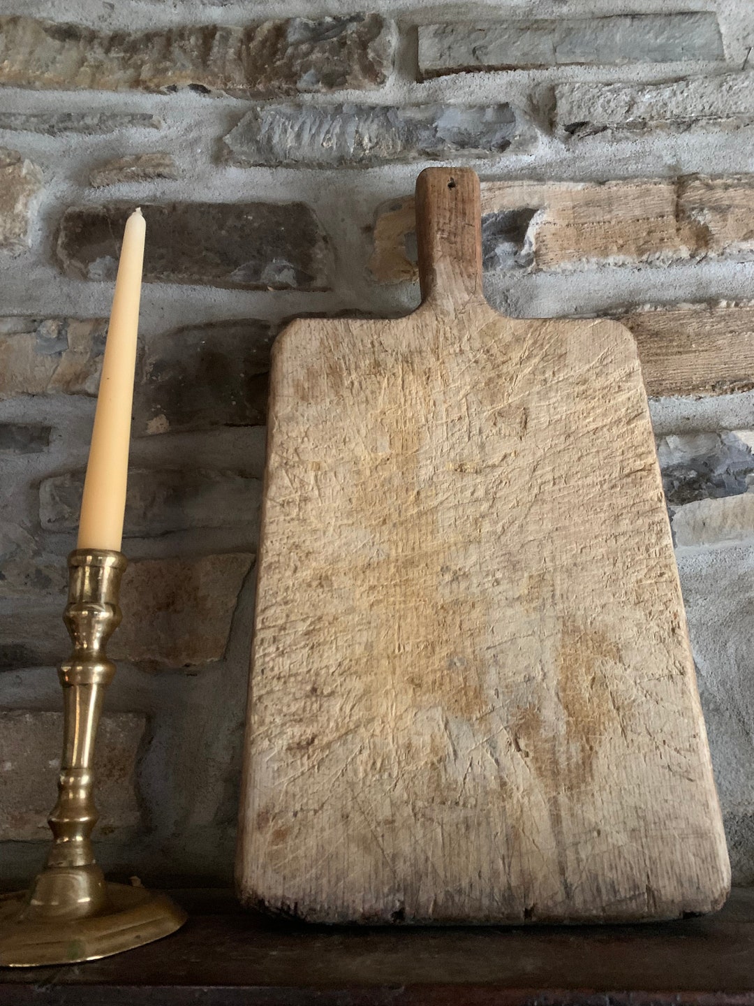 Small & Chunky French Antique Wooden Hand Made Chopping Board ...