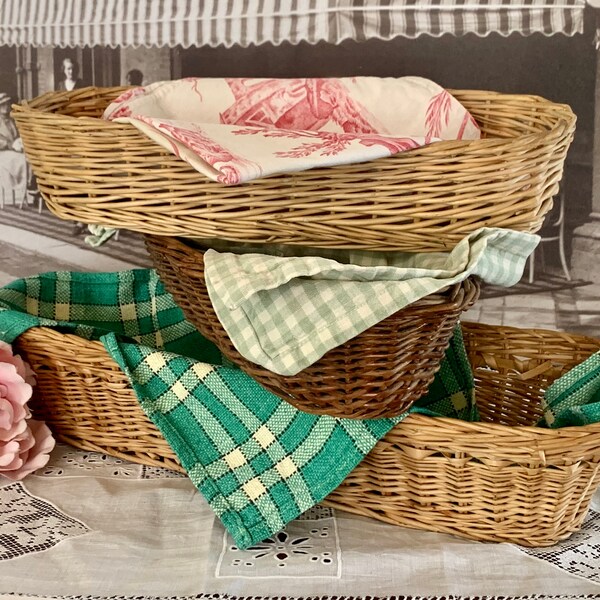 Wicker Bread Basket - Etsy