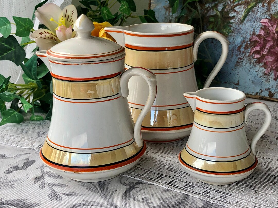 Set of Three French Antique Creil Et Montereau Pourers or "verseuses ...