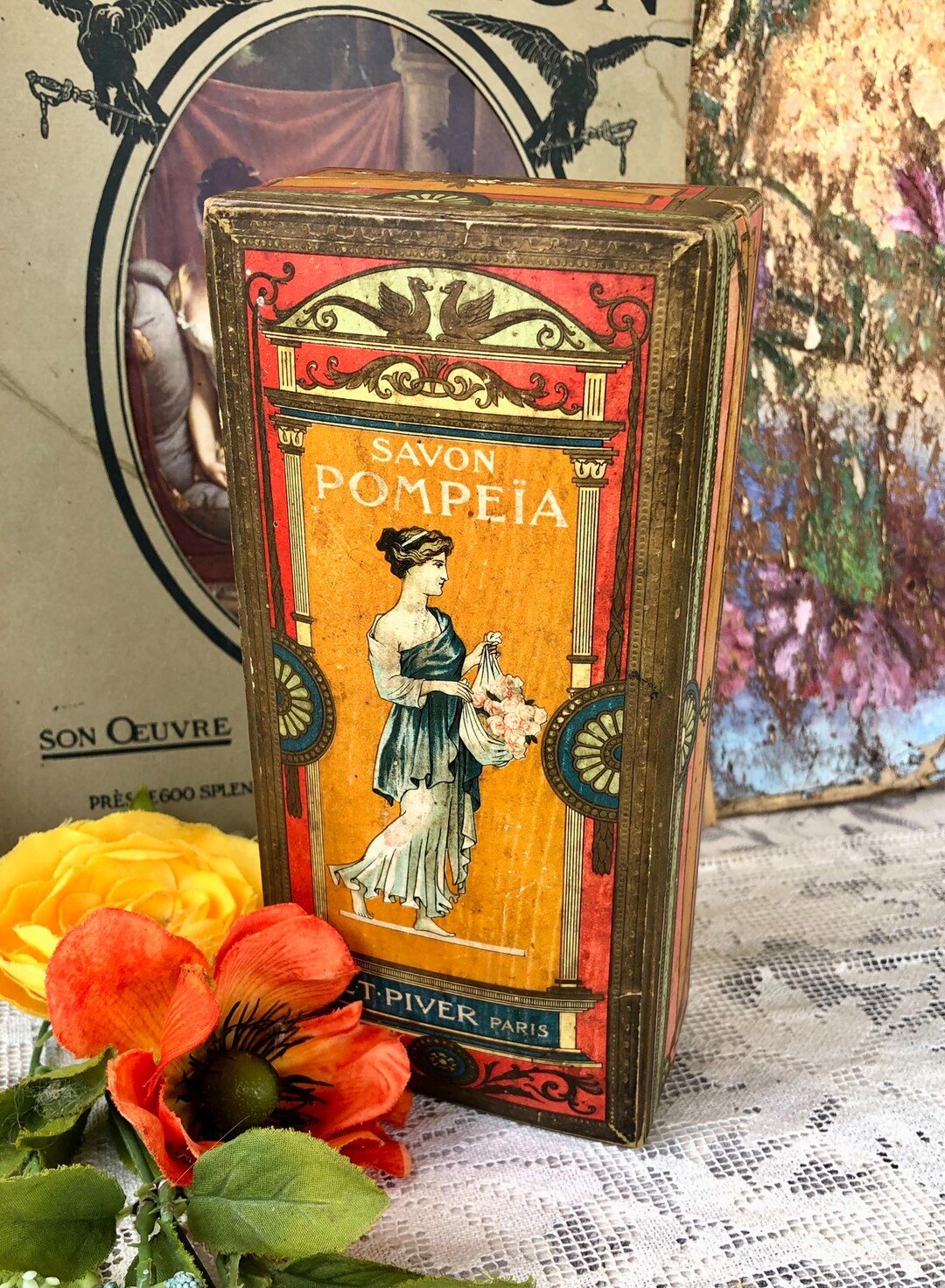 French Antique 1900s "pompeïa' Soap Box by L.T. Piver / Bygone French ...