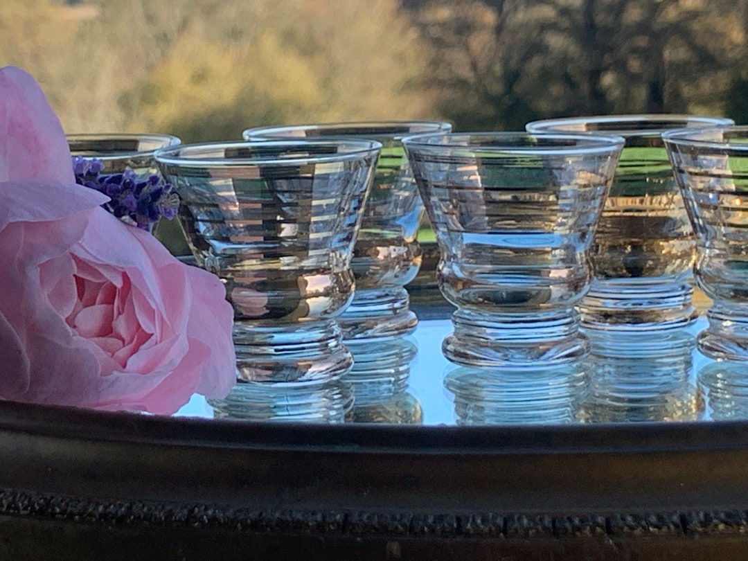 Eight French Vintage 1960s Shot Glasses / Dinky yet Elegant French ...