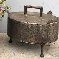 Antique Handmade French Copper Cauldron! Beautiful Old Little Marmite ...