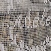 French Vintage White Embroidered on Filet Net Window Panel / Unique ...
