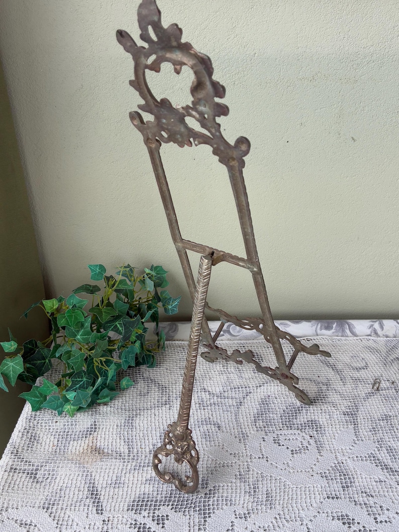 French Antique Bronze Art Nouveau Table Top Easel / for Picture or Book ...
