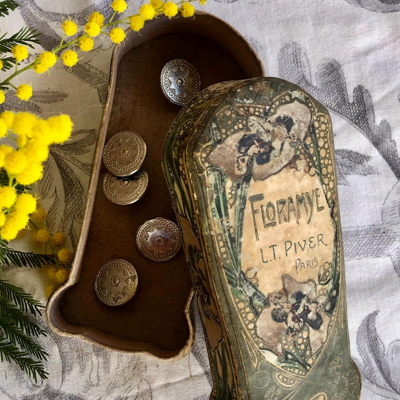 Antique Button Box - Etsy