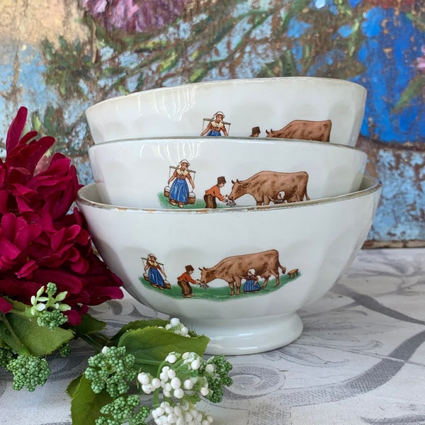 French Coffee Bowls - Etsy