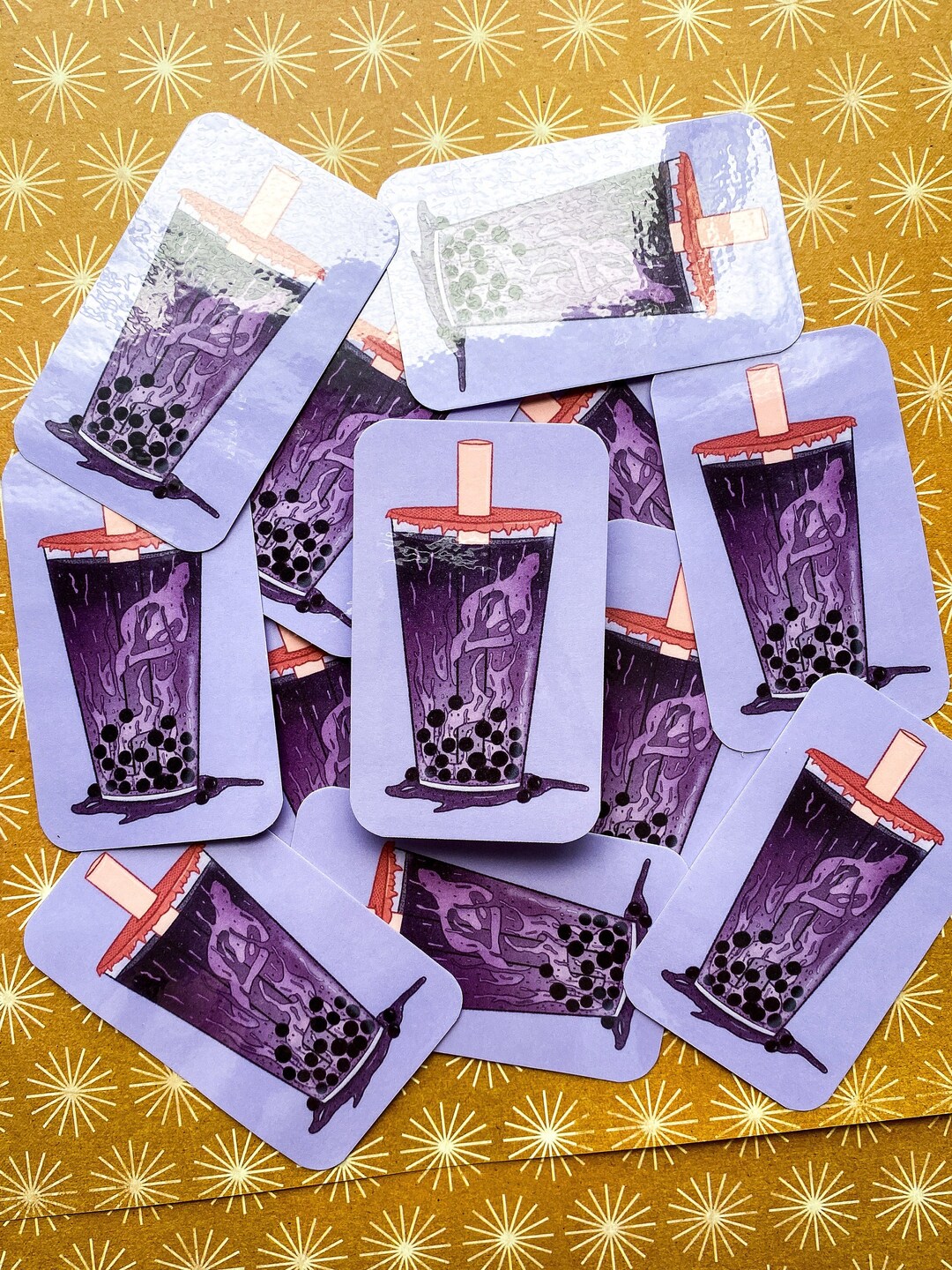 Blueberry Boba Cobra Laminate Sticker Illustrated & Handmade Stickers ...