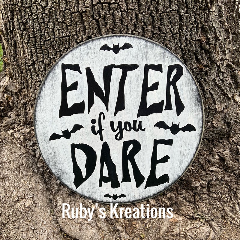 Enter If You Dare Sign - Etsy