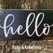 Hello Wreath Sign, Farmhouse Sign, Wooden Wall Sign, Everyday Sign ...