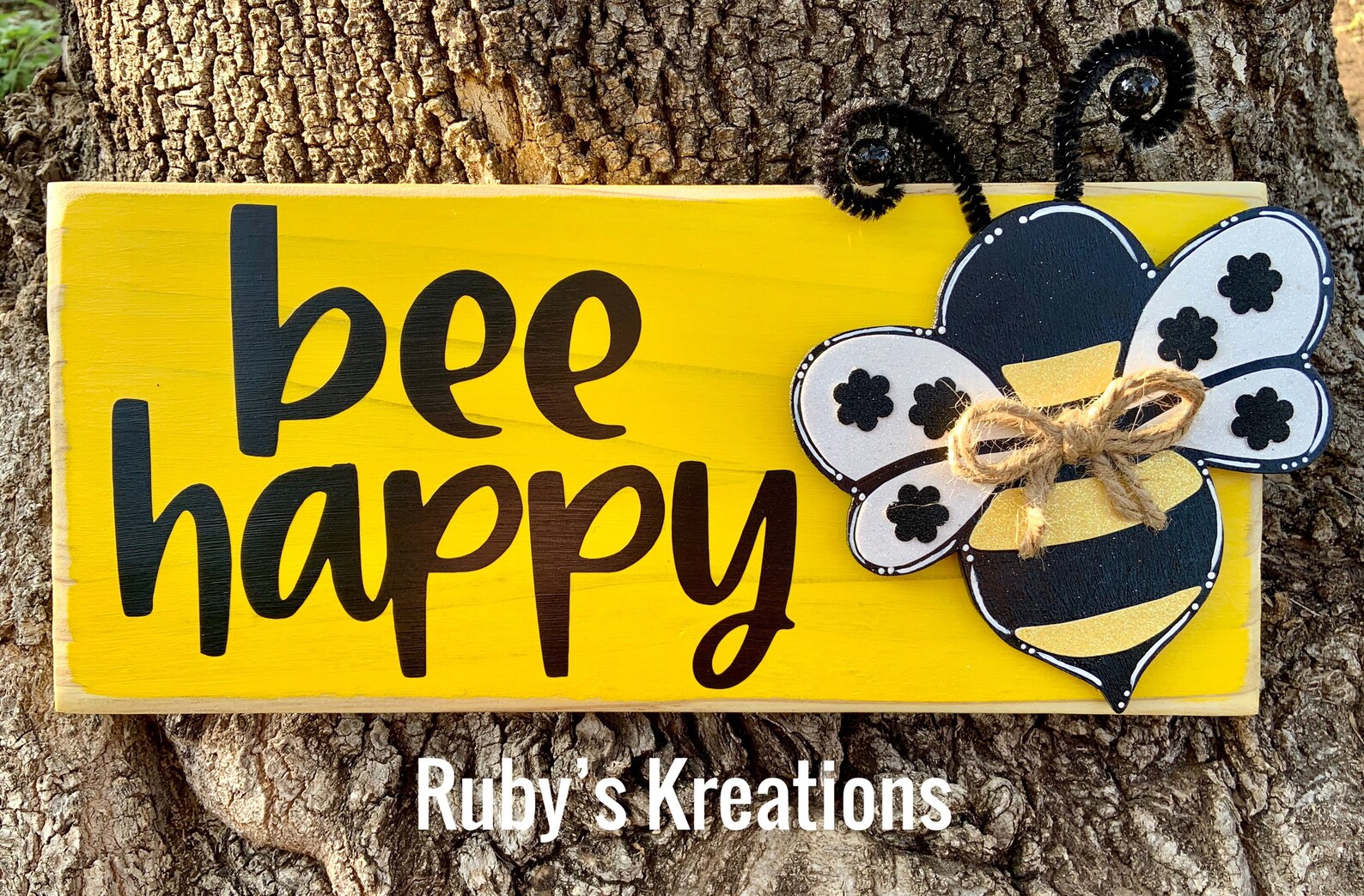Bee Happy Sign Bumble Bee Wreath Sign Rustic Sign Wreath - Etsy