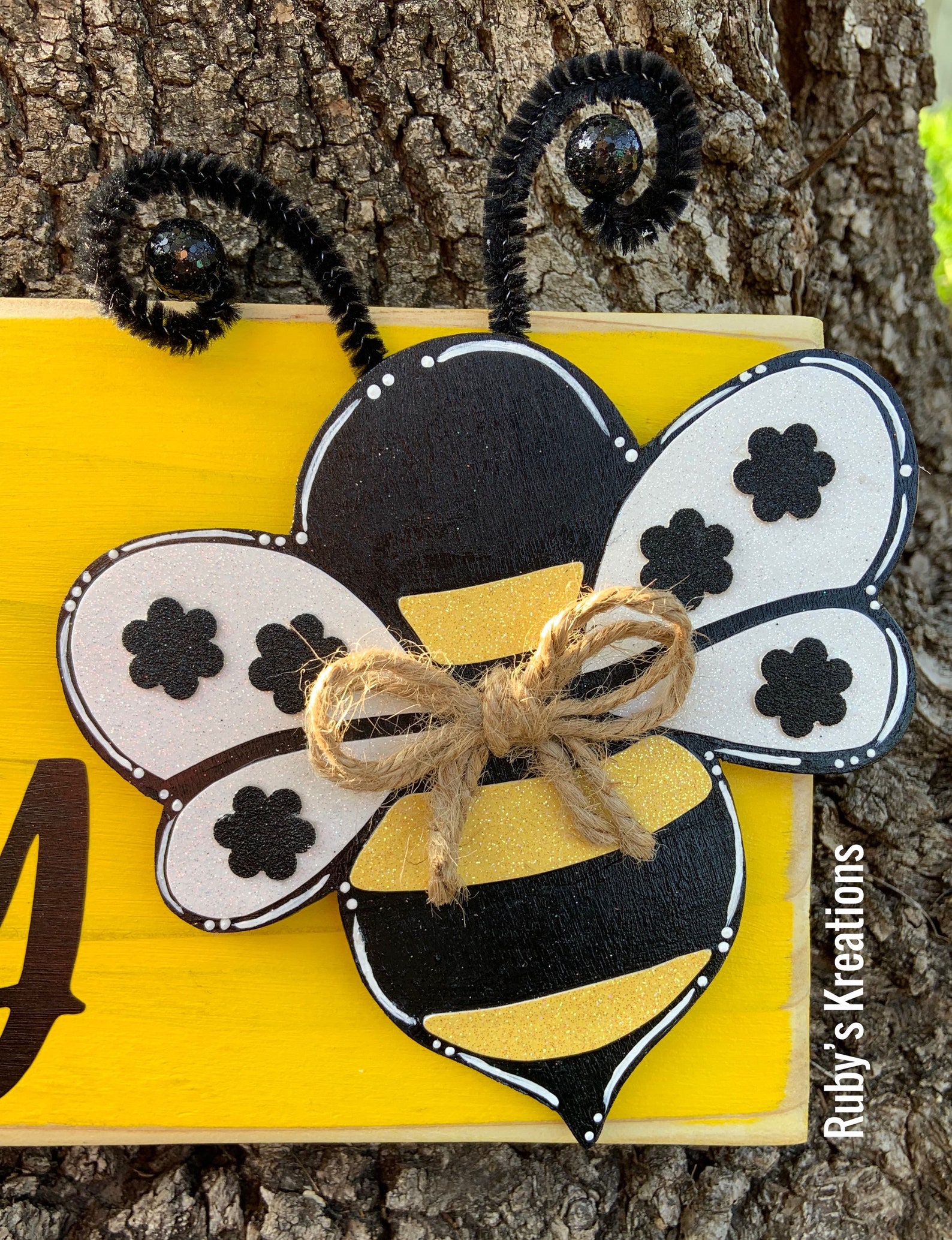 Bee Happy Sign Bumble Bee Wreath Sign Rustic Sign Wreath - Etsy