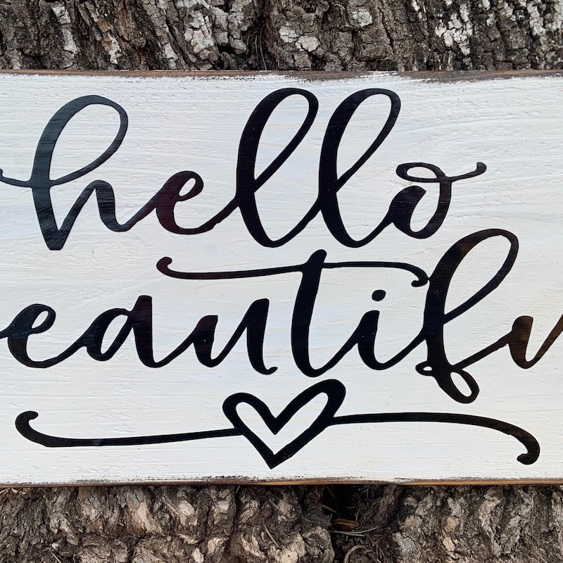 Hello Beautiful Wall Decor - Etsy