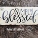 Simply Blessed Sign, Wreath Sign, Farmhouse Sign, Everyday Sign , Wood ...