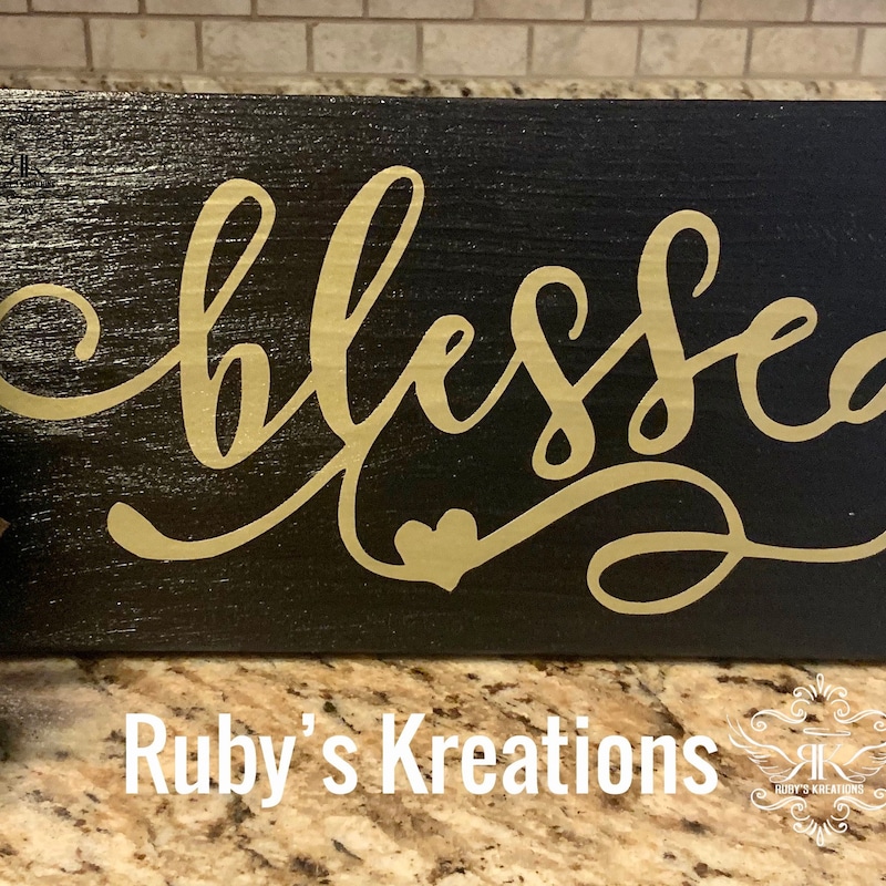 Blessed Wall Sign Gold - Etsy
