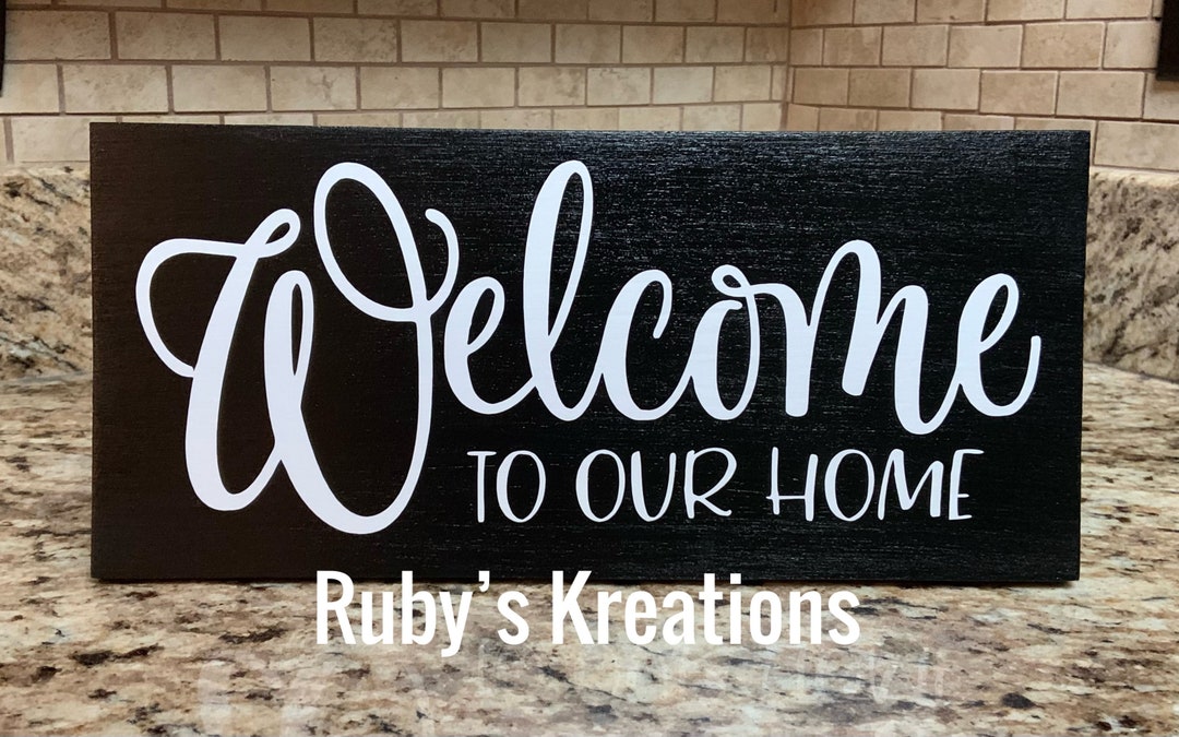 Welcome to Our Home Wreath Sign, Welcome Sign, Wreath Attachment ...