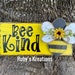 Bee Kind Sign, Bumble Bee Wreath Sign, Rustic Sign, Wreath Attachment ...