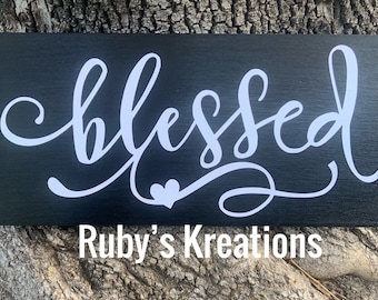 Blessed Sign Wreath Sign Fall Thanksgiving Wall Decor - Etsy