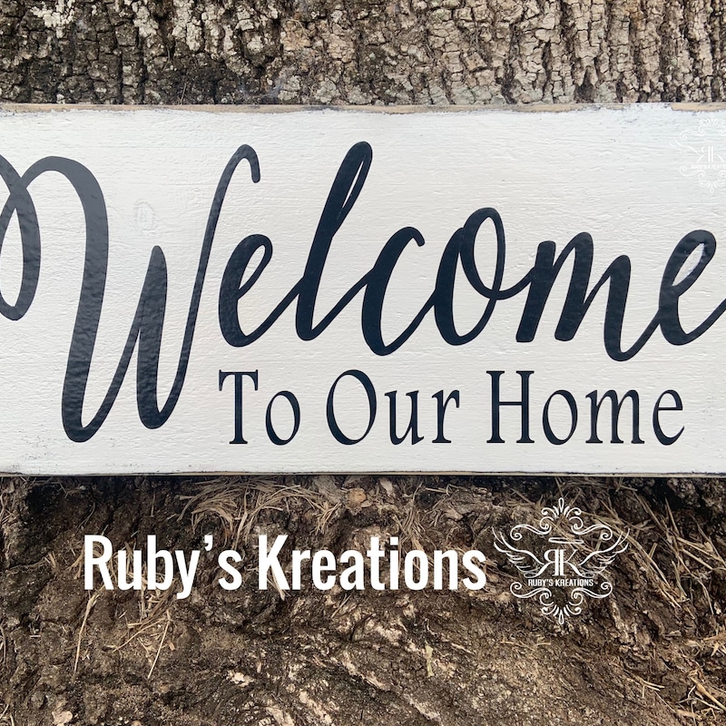 Welcome to Our Home Sign - Etsy