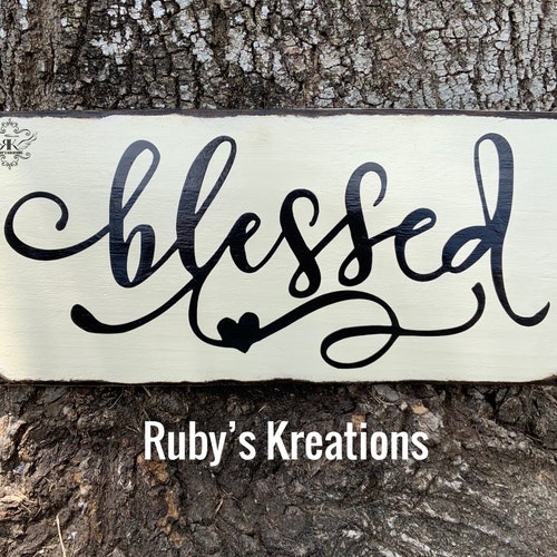Rustic Simply Blessed Sign / Farmhouse Wall Decor / Simply - Etsy