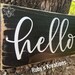 Hello Wreath Sign, Farmhouse Sign, Wooden Wall Sign, Everyday Sign ...