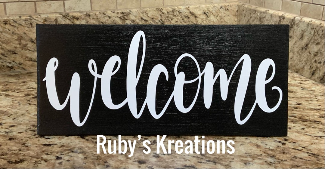 Welcome Sign, Wreath Sign, Front Door, Everyday, Farmhouse Sign, Wood ...