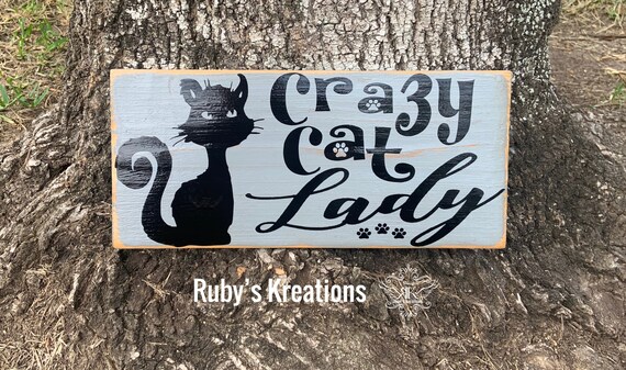 Wreaths 10Sq Crazy Cat Lady Sign-wreath sign-wreath supplies-signs ...