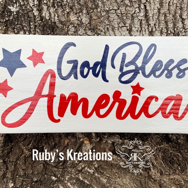 God Bless America Sign - Etsy
