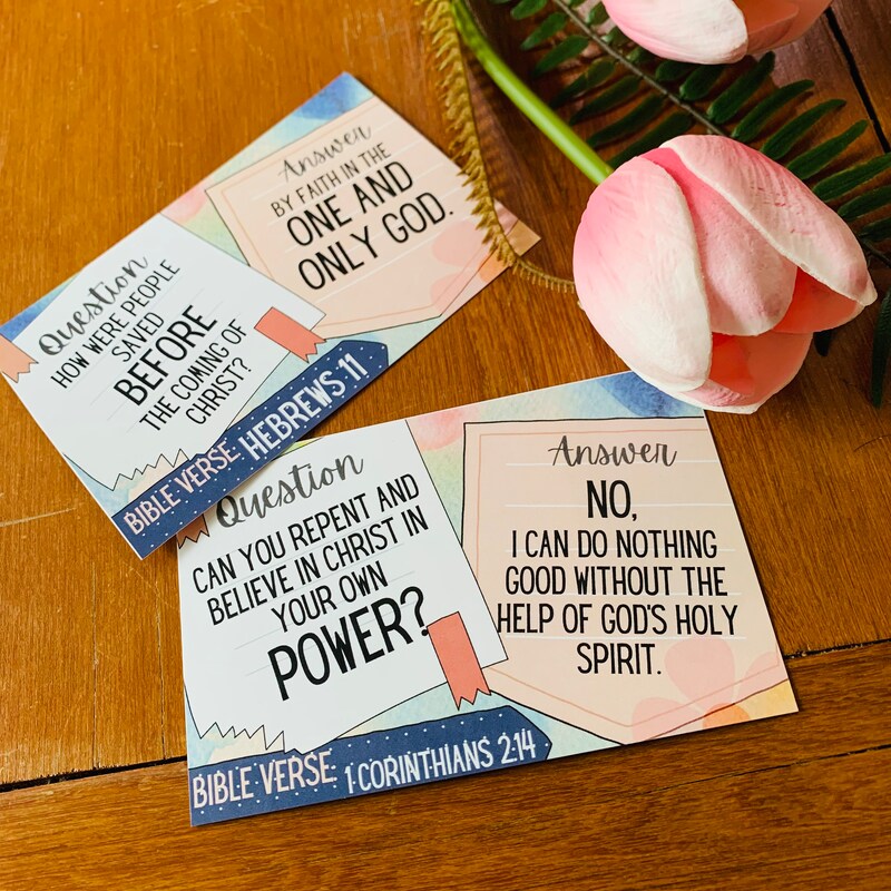 Catechism Card - Etsy