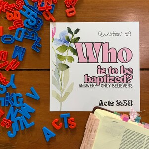 70 Catechism Cards, Giant SQUARE Size, Printable, INSTANT, Scripture ...
