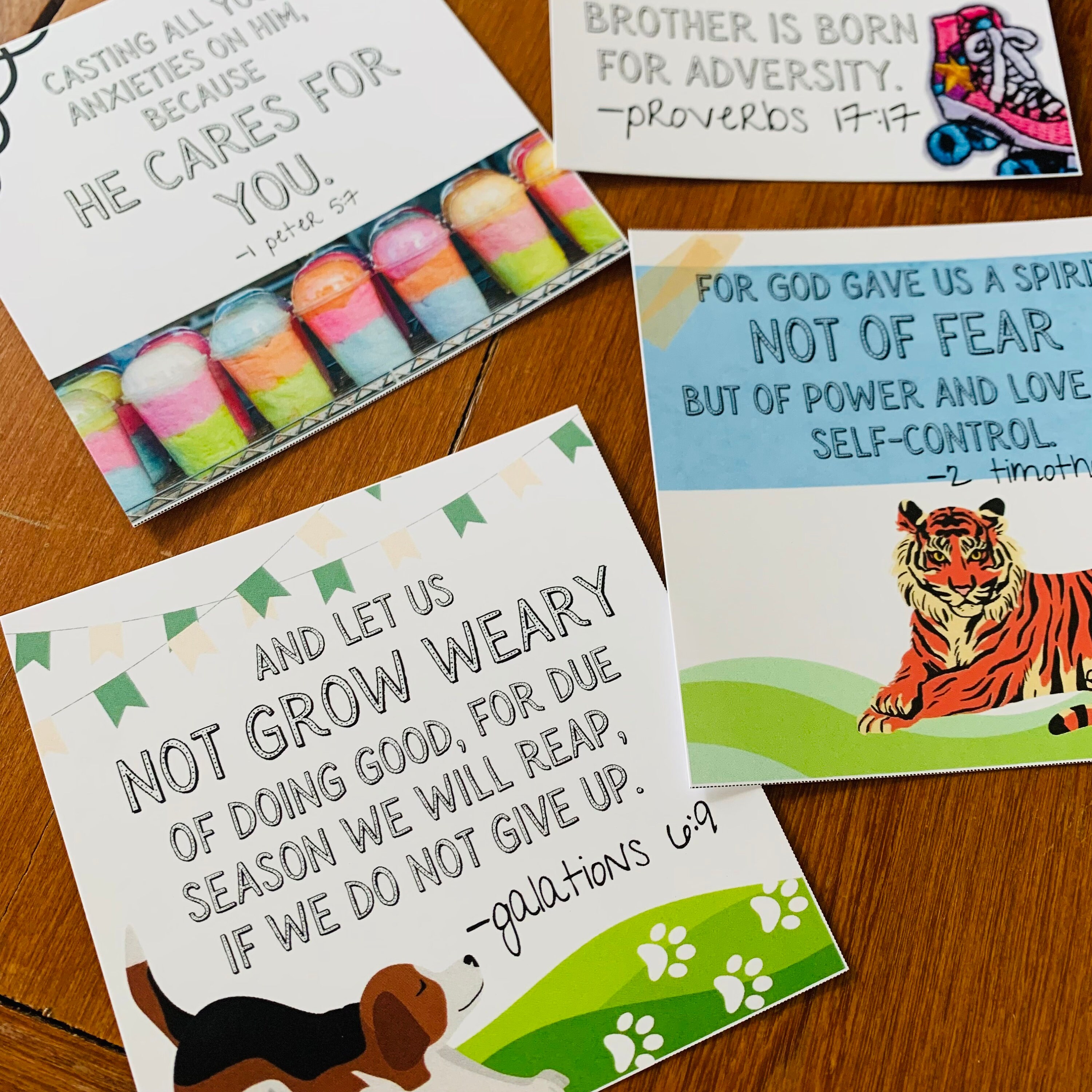 Tween Girl Bible Verse Cards, Scripture Cards, Bundle 2, Set of 12 ...
