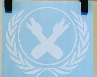 White vinyl decal | Etsy