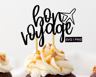Bon Voyage Cake Topper - Etsy UK