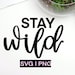 Stay Wild Svg, Adventure Svg, Baby Svg, Wild Svg, Svg Files for Cricut ...