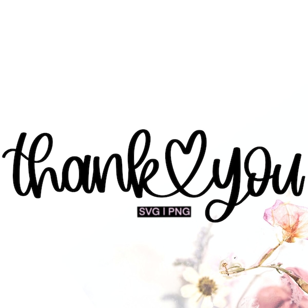 Hand Lettered Thanks - Etsy