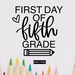 First Day of Fifth Grade Svg, Back to School Svg, Fifth Grader Svg, 5th ...