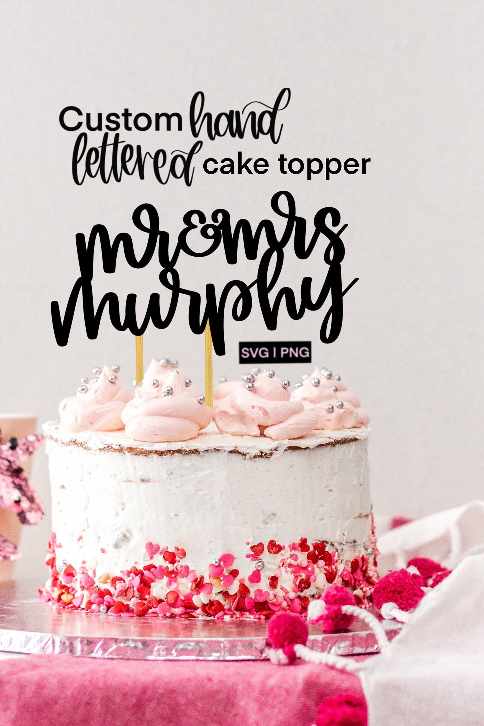 Custom wedding cake topper svg custom cake topper wedding | Etsy