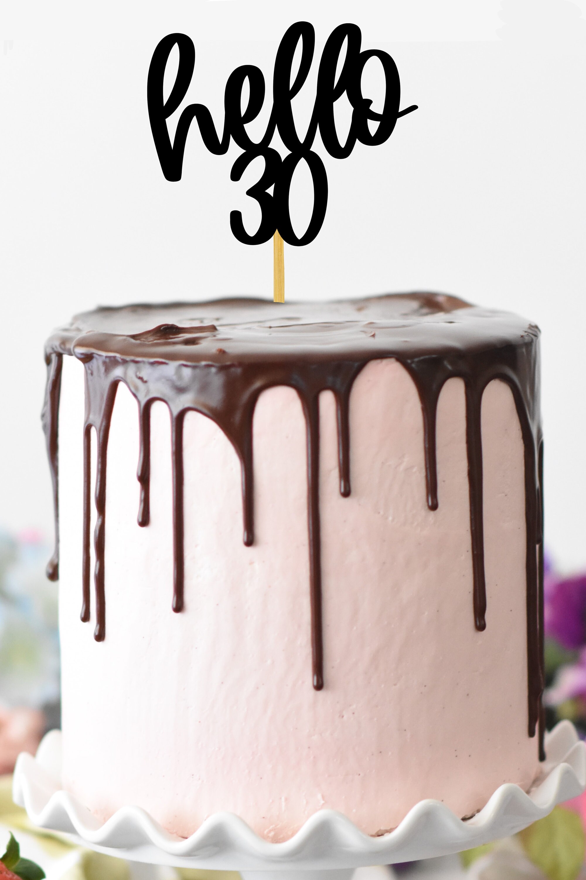 Hello 30 cake topper svg 30th birthday cake topper svg 30th | Etsy