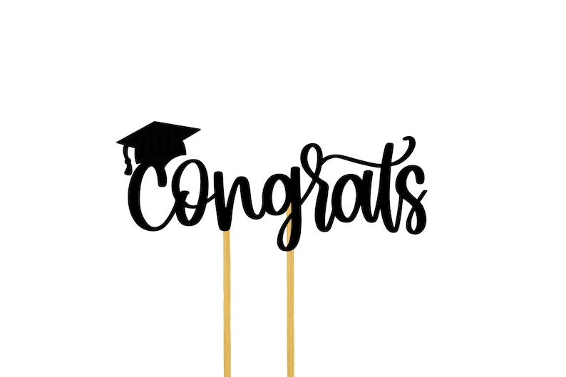 Congrats Grad Svg Graduation Cake Topper Svg Graduation - Etsy